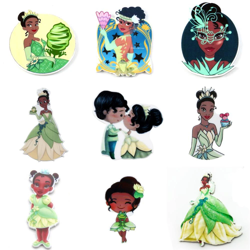 Disney-Princess-Tiana-5pcs-lot-Planar-Resin-Flatback-Craft-Supplies ...