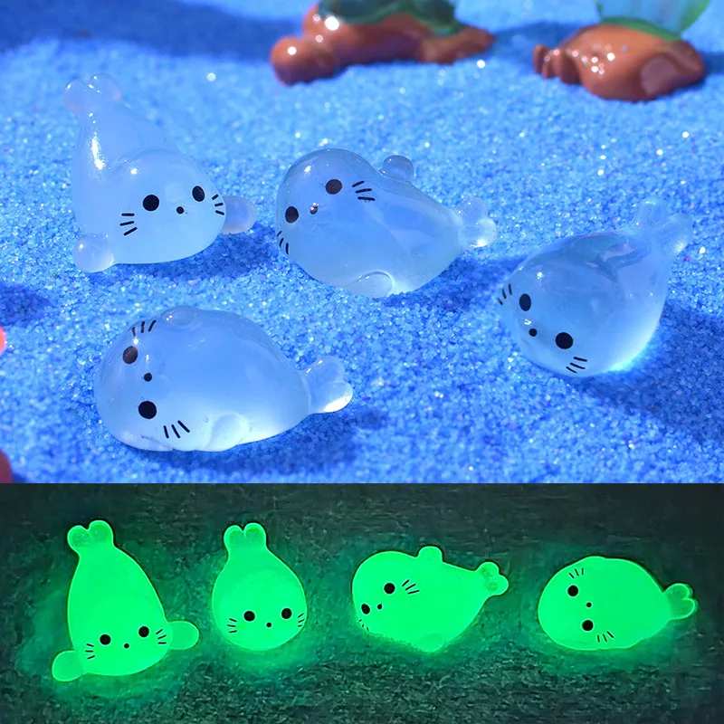 10-20-50pcs-Kawaii-Luminous-Mini-Seal-Pup-Resin-Glow-At-Night-Marine ...