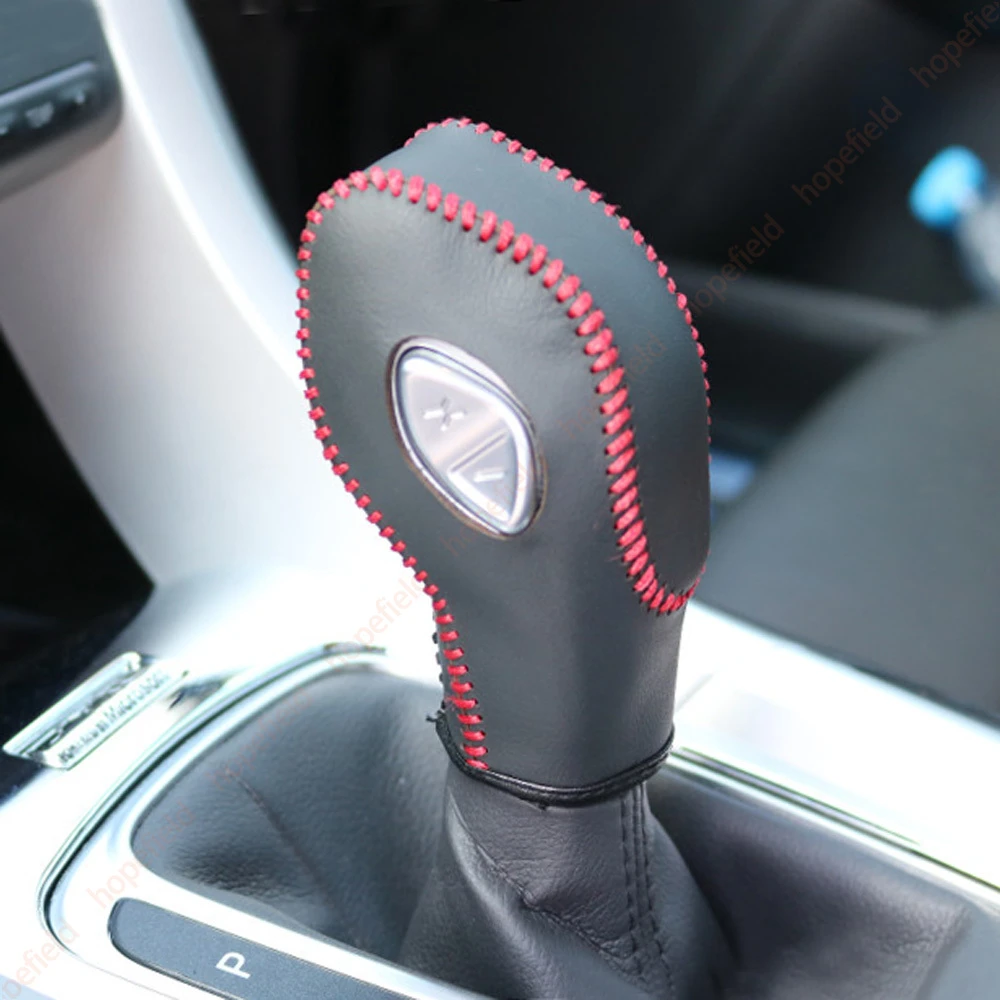 Leather Gear Handle Shift Knob Cover Shifter Head for Ford Ecosport ...