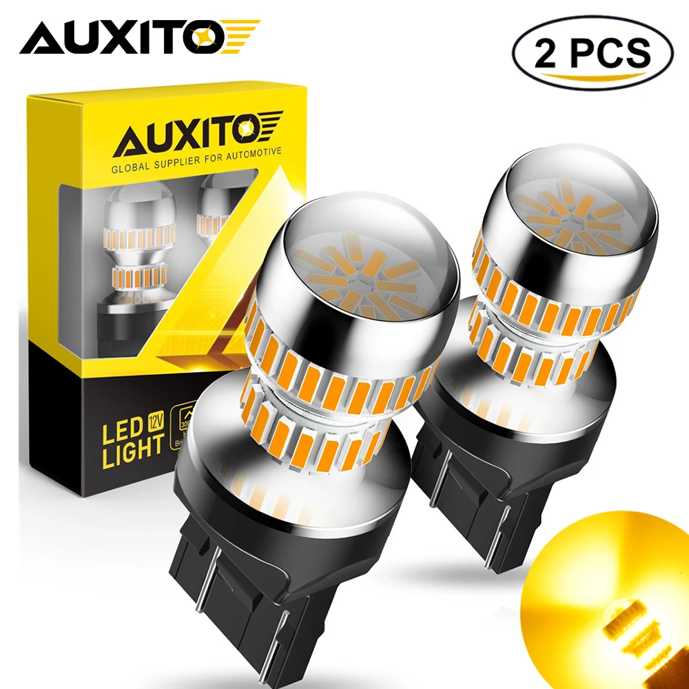 AUXITO-2Pcs-T20-W21W-LED-Orange-Light-7440-7443-W21-5W-3157-P27W-Red ...