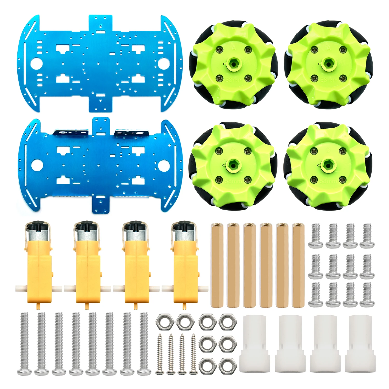 Keyestudio-4WD-Mecanum-Wheel-Smart-Robot-Car-Aluminum-Chassis-Kit-For ...