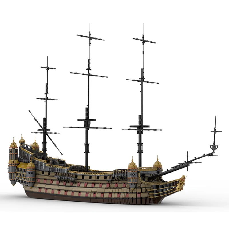 15684PCS medieval caribbean pirates MOC Silent Mary sailing ship model ...