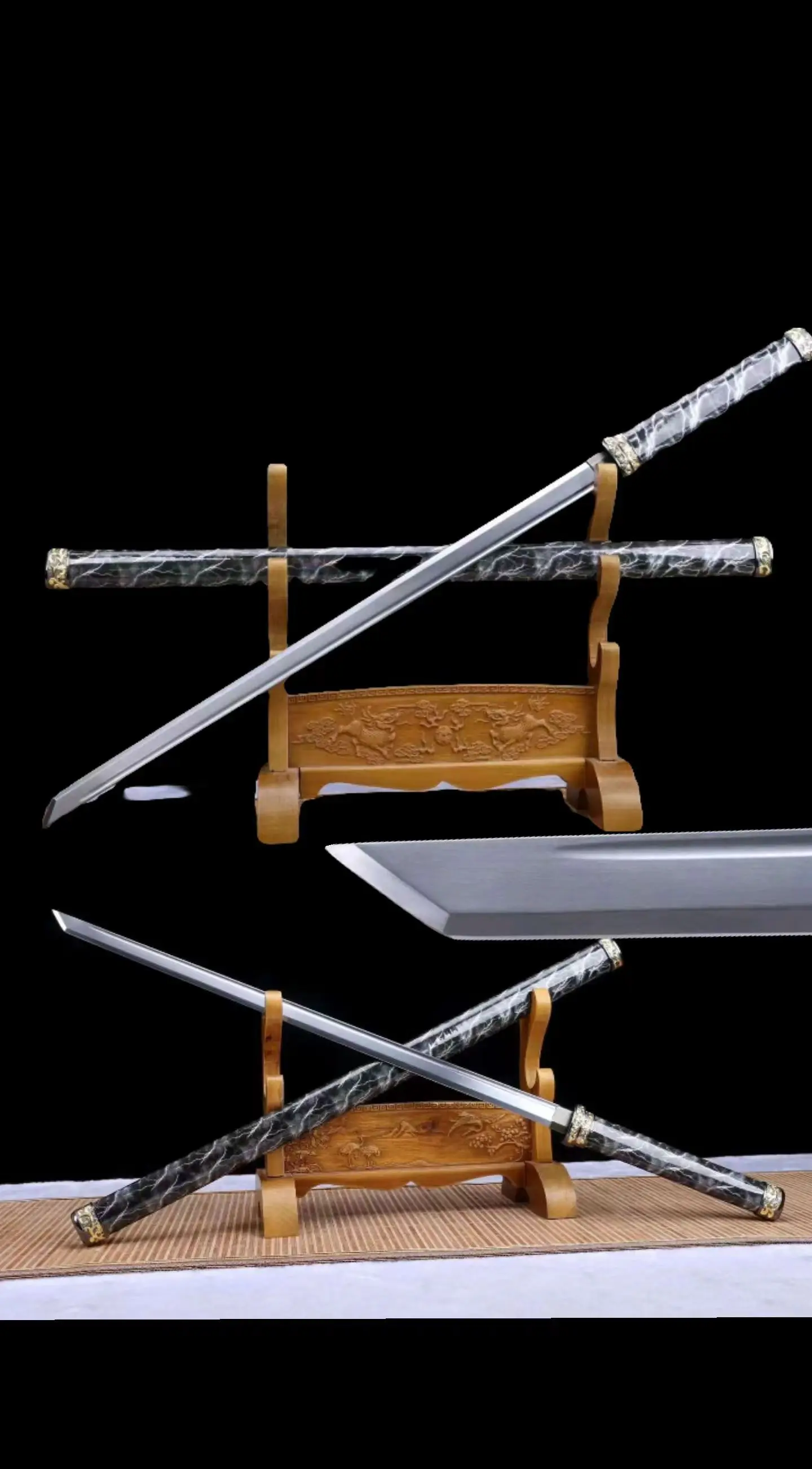 Chinese-Tang-Horizontal-Battle-Sword-Thunderbolt-Real-Handmade-Multi ...