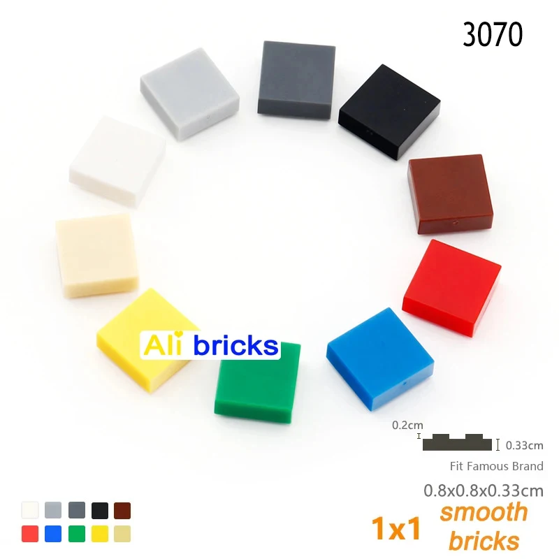 100pcs-DIY-Building-Blocks-Figure-Bricks-Smooth-1x1-24Color-Educational ...