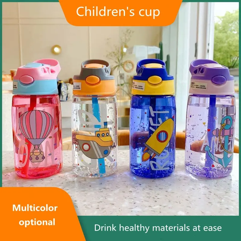 Cute Little Boys Plastic Cup Children Water Cup Sippy Cup Creative Handy Cup Duck Beak Children ...