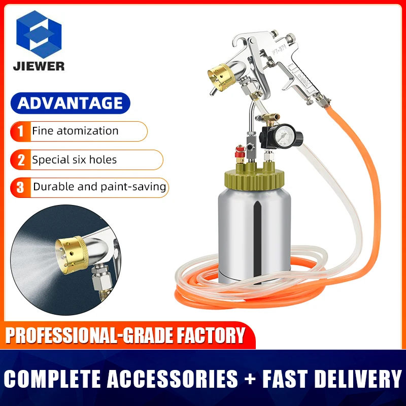 High-Pressure-Paint-Pot-2L-Sprayer-Tank-Spray-Gun-With-Hose-for-Home ...
