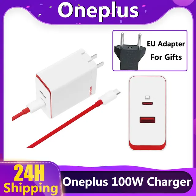 Original New OnePlus 100W Charger Fast Charger SuperVooc 10A Dual Ports ...