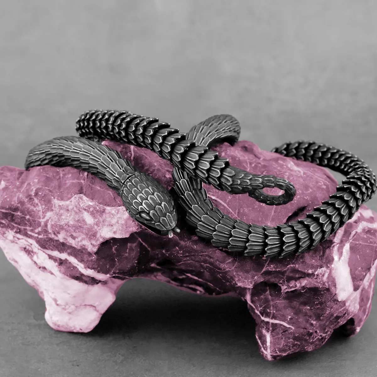 Fashion Gothic Snake Necklace Stainless Steel Men's Hip Hop Biker Punk ...