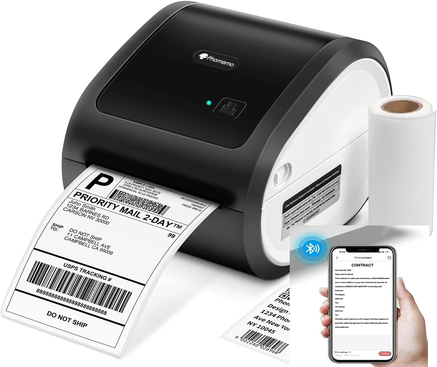 D520-BT-Label-Printer-Shipping-Thermal-Printer-Desktop-Printer-For ...