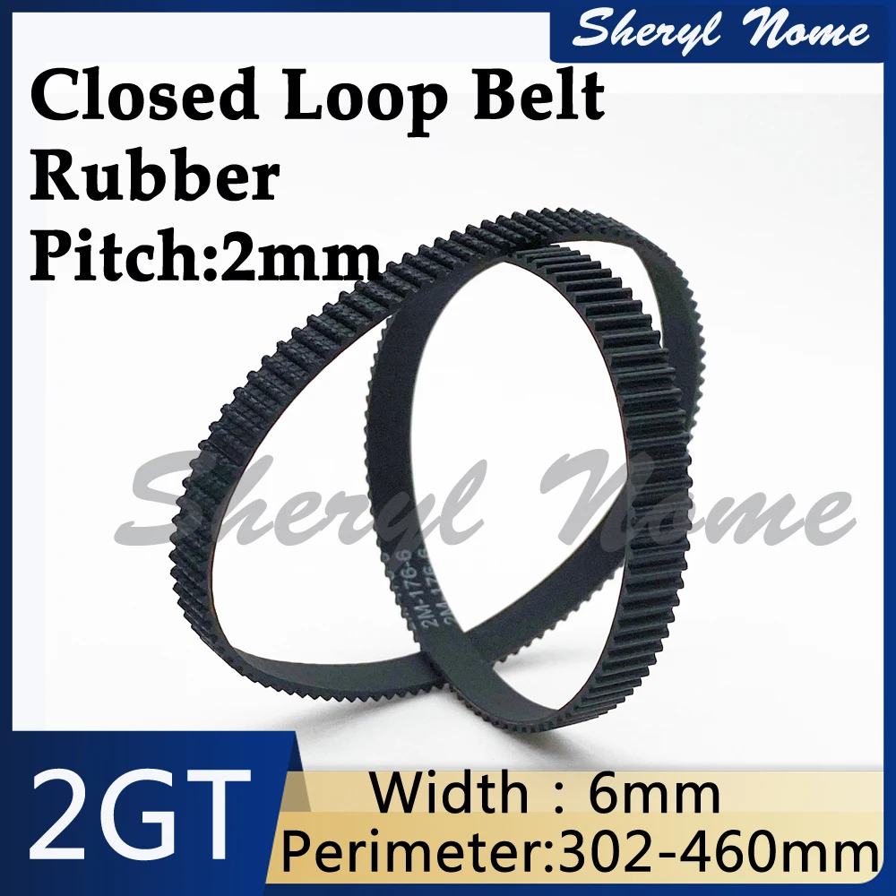 2GT-2MGT-closed-loop-belt-width-6mm-perimeter302-304-306-308-310-312 ...