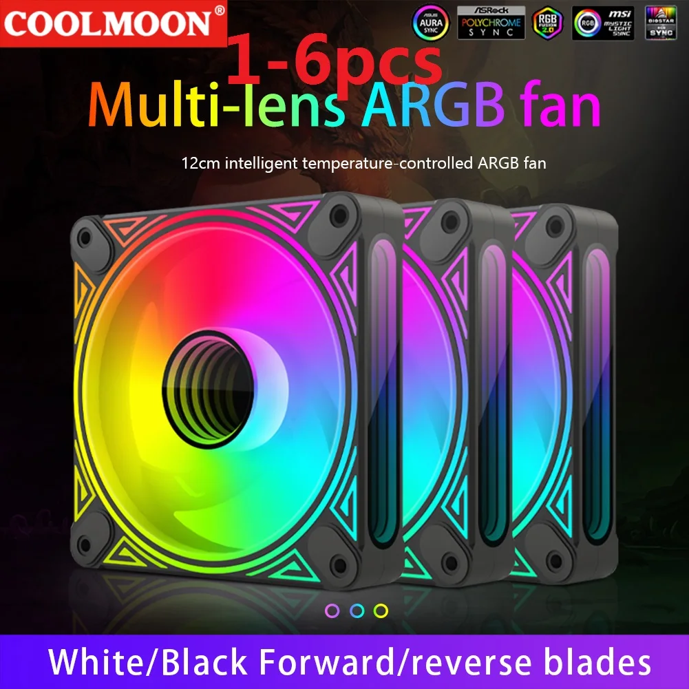 COOLMOON-ventilador-con-carcasa-DM1-para-ordenador-Enfriador-de-PC-de-1 ...