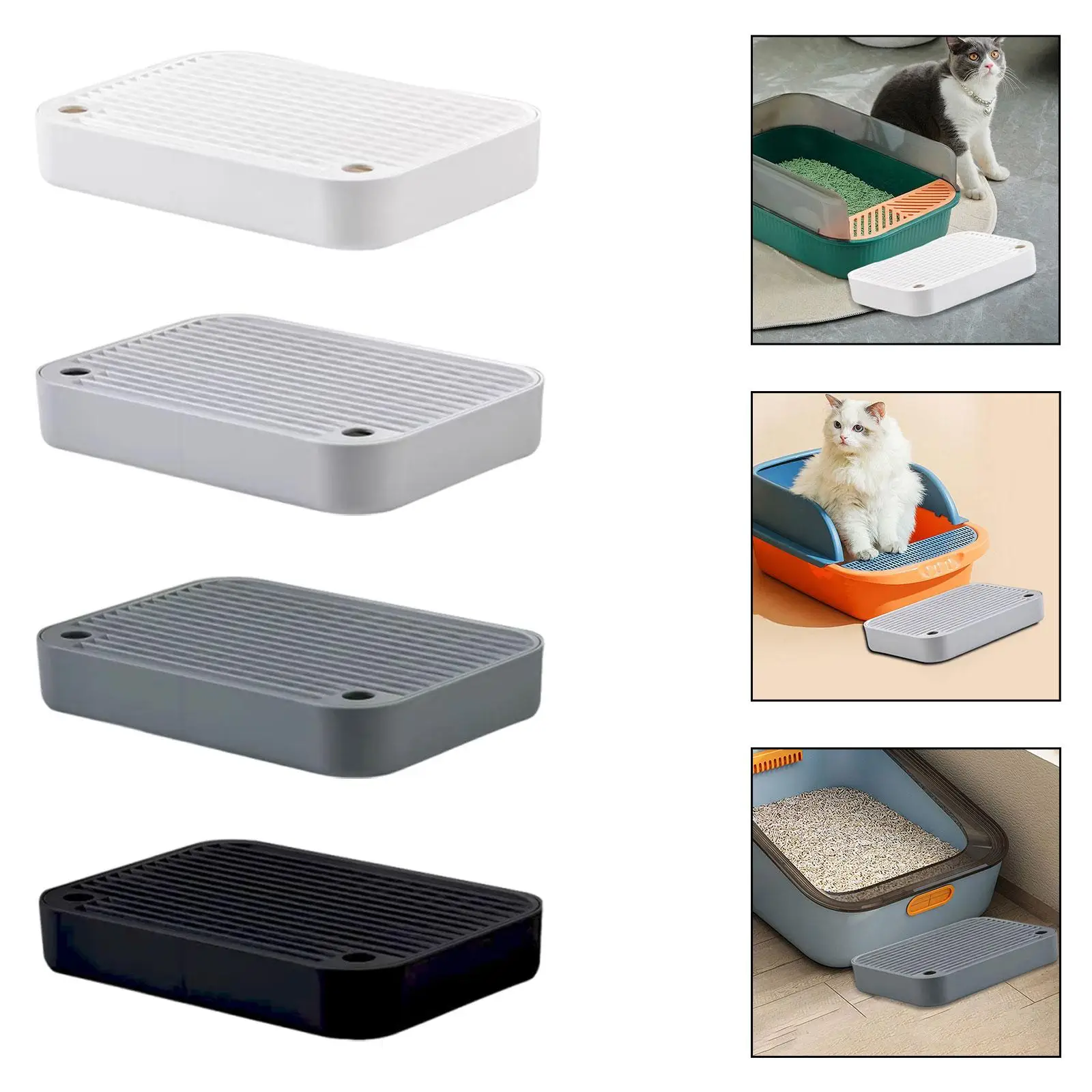 Cats Litter Box Foot Board, Premium, Easy to Use Washable Portable ...