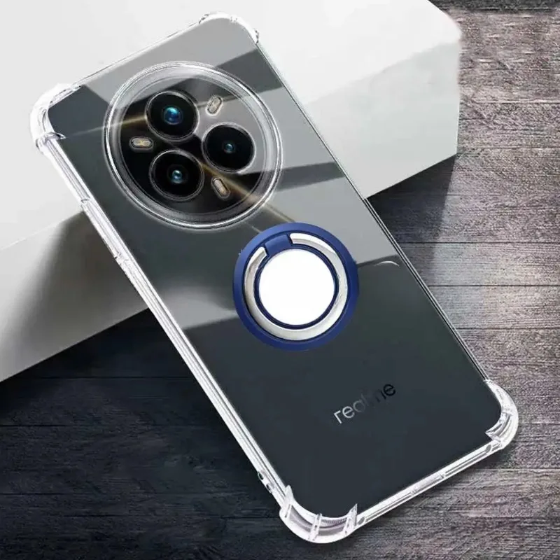 For Realme 14 Pro Plus 14pro 5G Case Magnetic Ring Holder Transparent ...