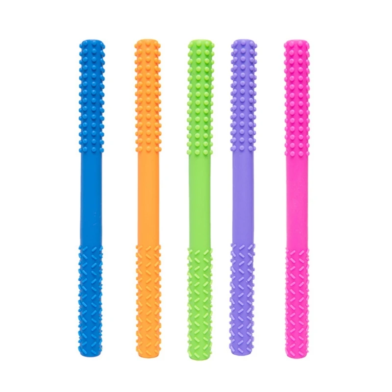 Teething-Tube-Teether-Chewable-Nursing-Biting-Chewing-Soother-Sensory ...