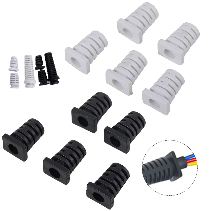 10pcs 4.6/5.2/6mm Cable Gland Connector Rubber Strain Relief Cord Boot ...