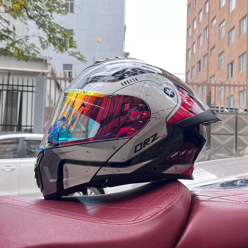 Motorcycle-flip-helmet-couple-personality-tail-ventilation-running ...