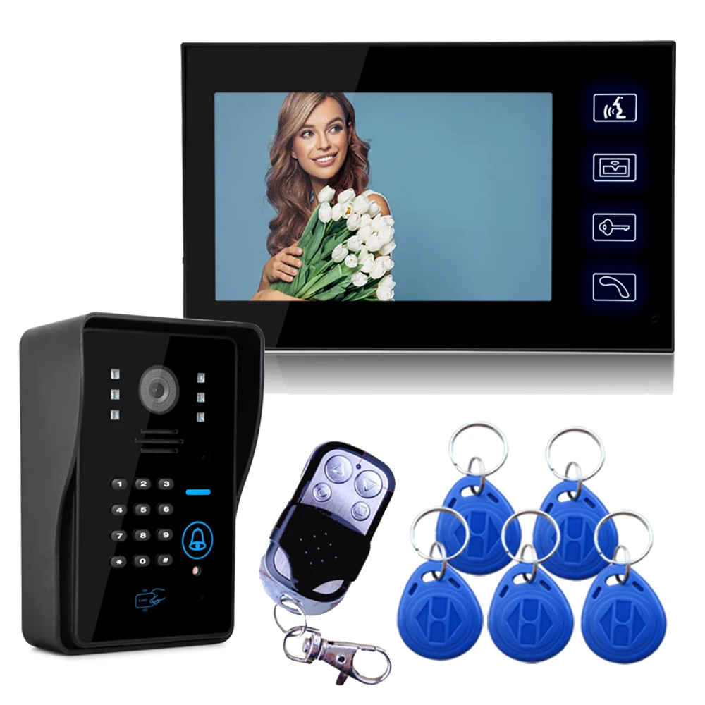 Sysd Wired 7" Video Door Phone Intercom System Rfid Password Unlock ...