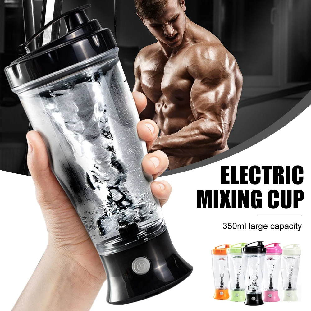 Portable-Electric-Protein-Shaker-Mixing-Cup-Fitness-Gym-Automatic-Self ...