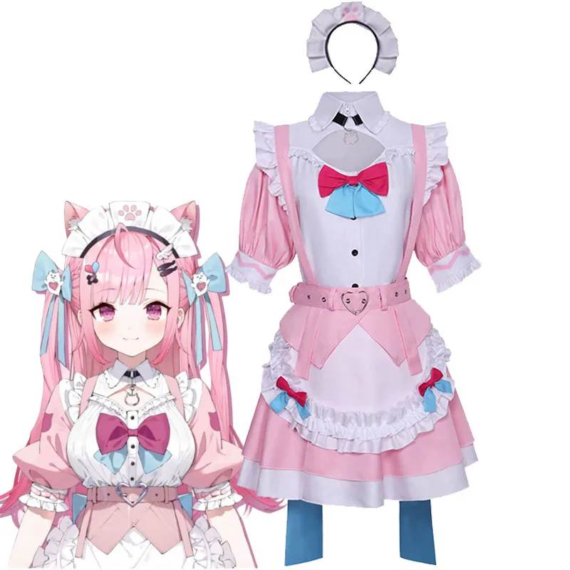 2024-Vtuber-Yuuki-Sakuna-Cosplay-Costume-Virtual-YouTuber-Maid-Outfits ...