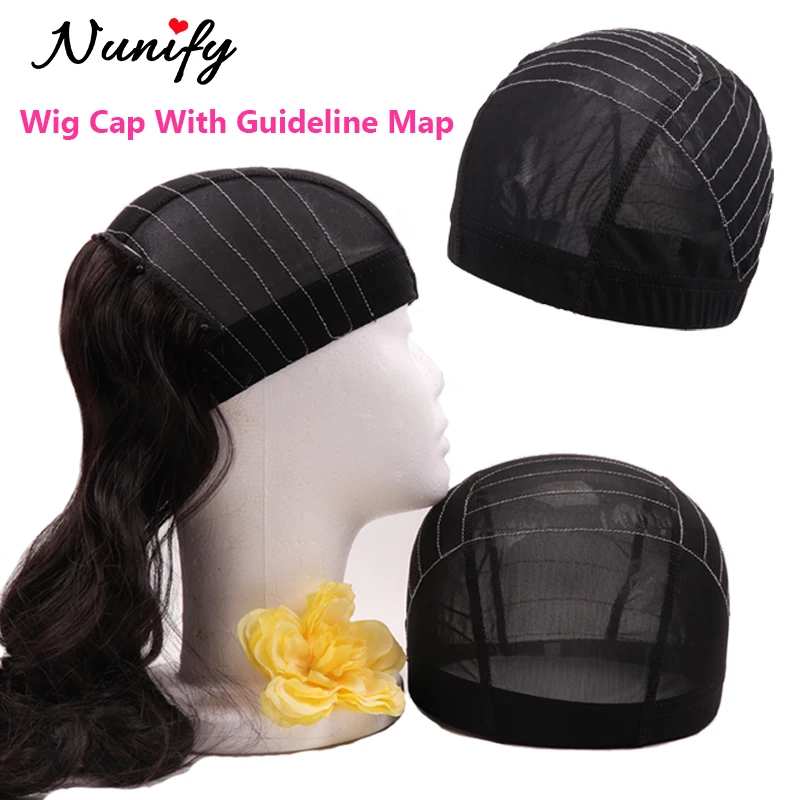 13x4 Lace Frontal Wig Cap With White Line For Making Wigs Perfect Mesh ...