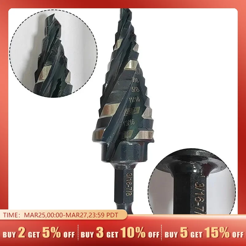 1PC-British-M35-High-speed-Steel-3-16-7-8-Hexagonal-Handle-Black-and ...