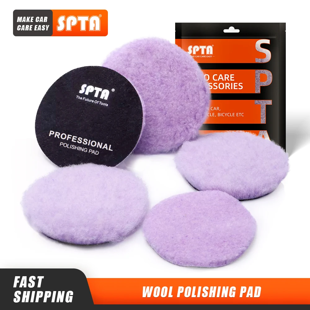 SPTA-2-3-5-6-Purple-Wool-Polish-Pad-High-Density-Lambs-Woollen-Polish ...