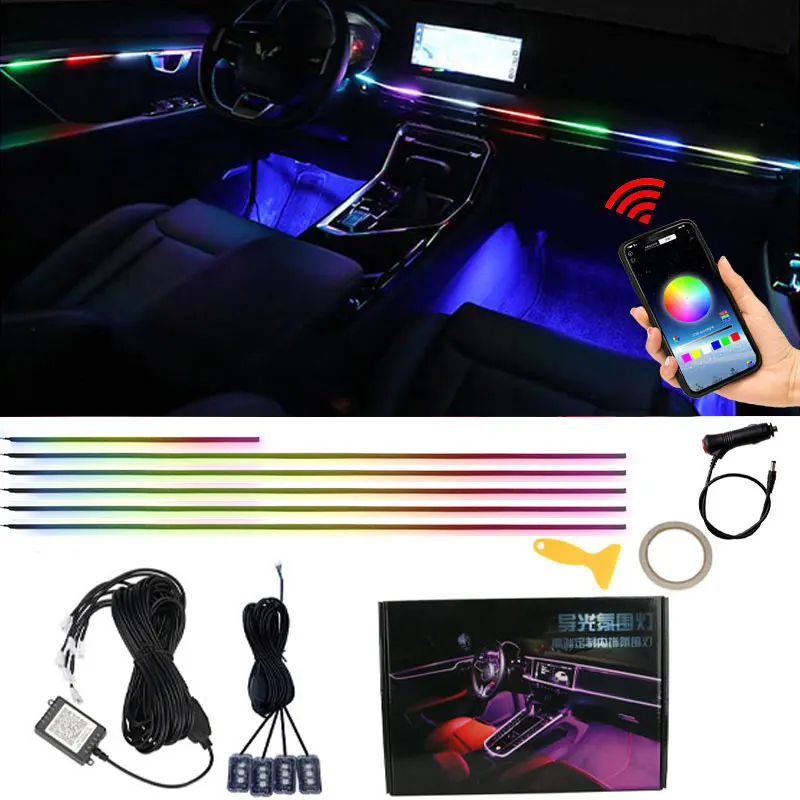 6-2-in-1-Symphony-Car-213-Color-RGB-Rainbow-Acrylic-Strip-Fiber-Optic ...