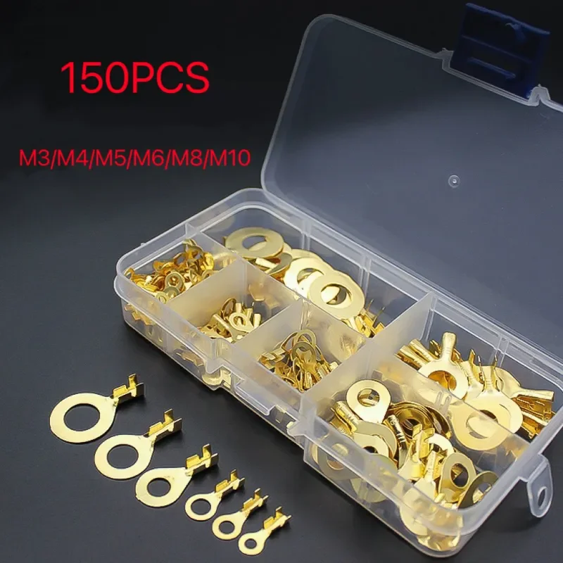 150pcs-set-Round-Terminal-Block-M3-10-O-type-Lugs-Terminals-Cold ...