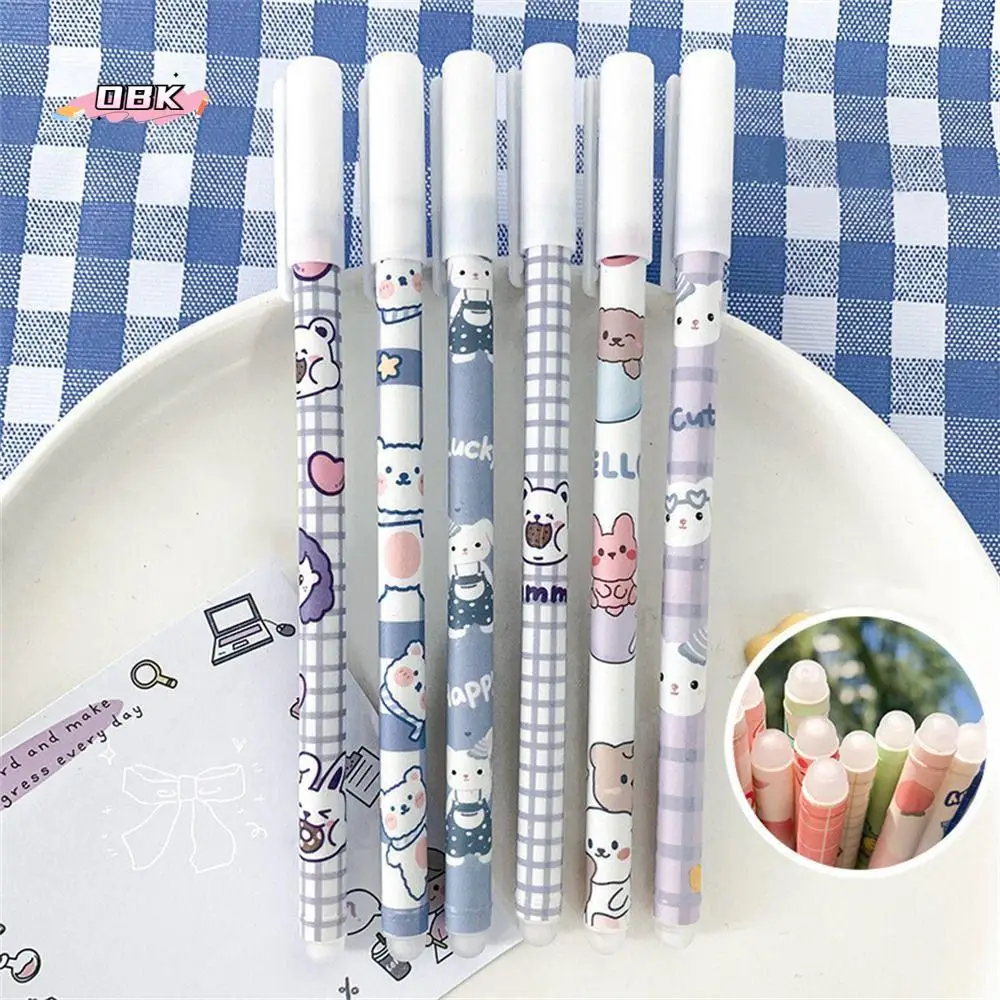 For Kids Stationery Blue Cartoons Washable Handle Press Pen Erasable ...