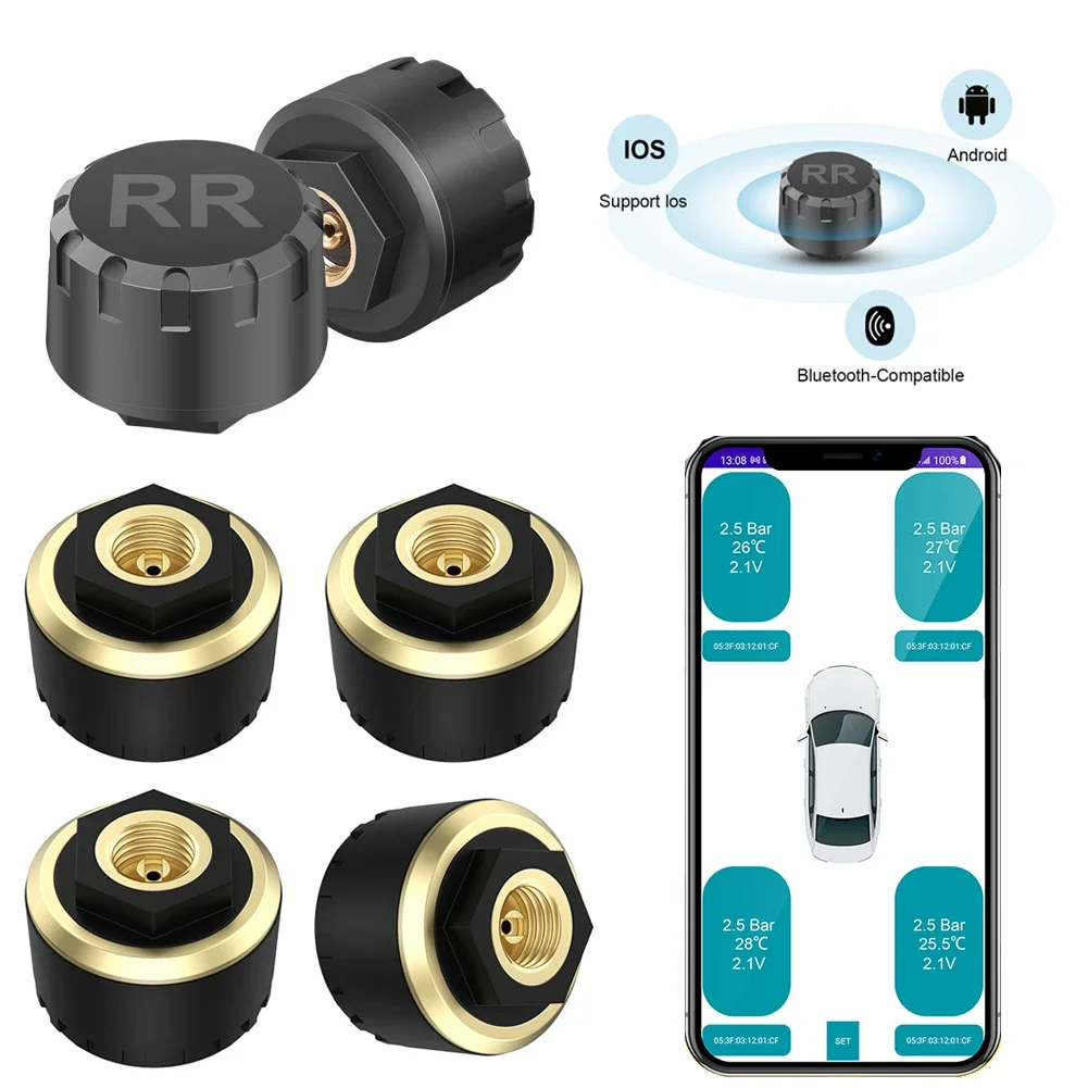Bluetooth-compatible-Car-TPMS-Tire-Pressure-Monitoring-System-External ...