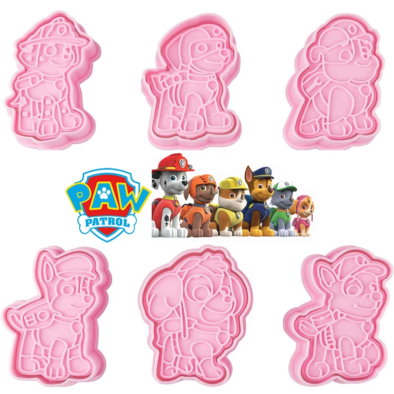 Paw Patrol Chase Skye Candy Mold, Cake Mold Baking Silicone Chocolate ...