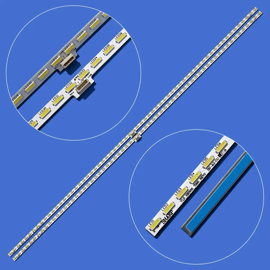 6v Led Backlight Strip For Sony Sharp Yls_hrn55_7020_rev2 V1.5 E162061 ...