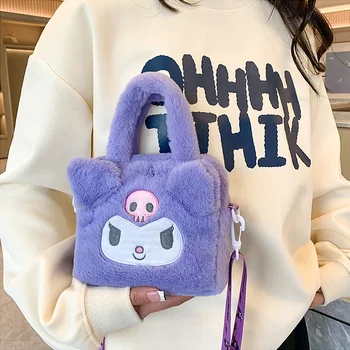 Sanrio Plush Bag Kawaii Kuromi Cinnamoroll Melody Cartoon Anime Handbag ...
