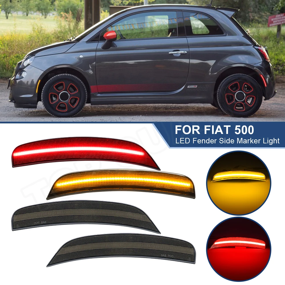 For-Fiat-500-Sport-2011-2012-2013-2014-2015-2016-2017-LED-Side-Marker ...