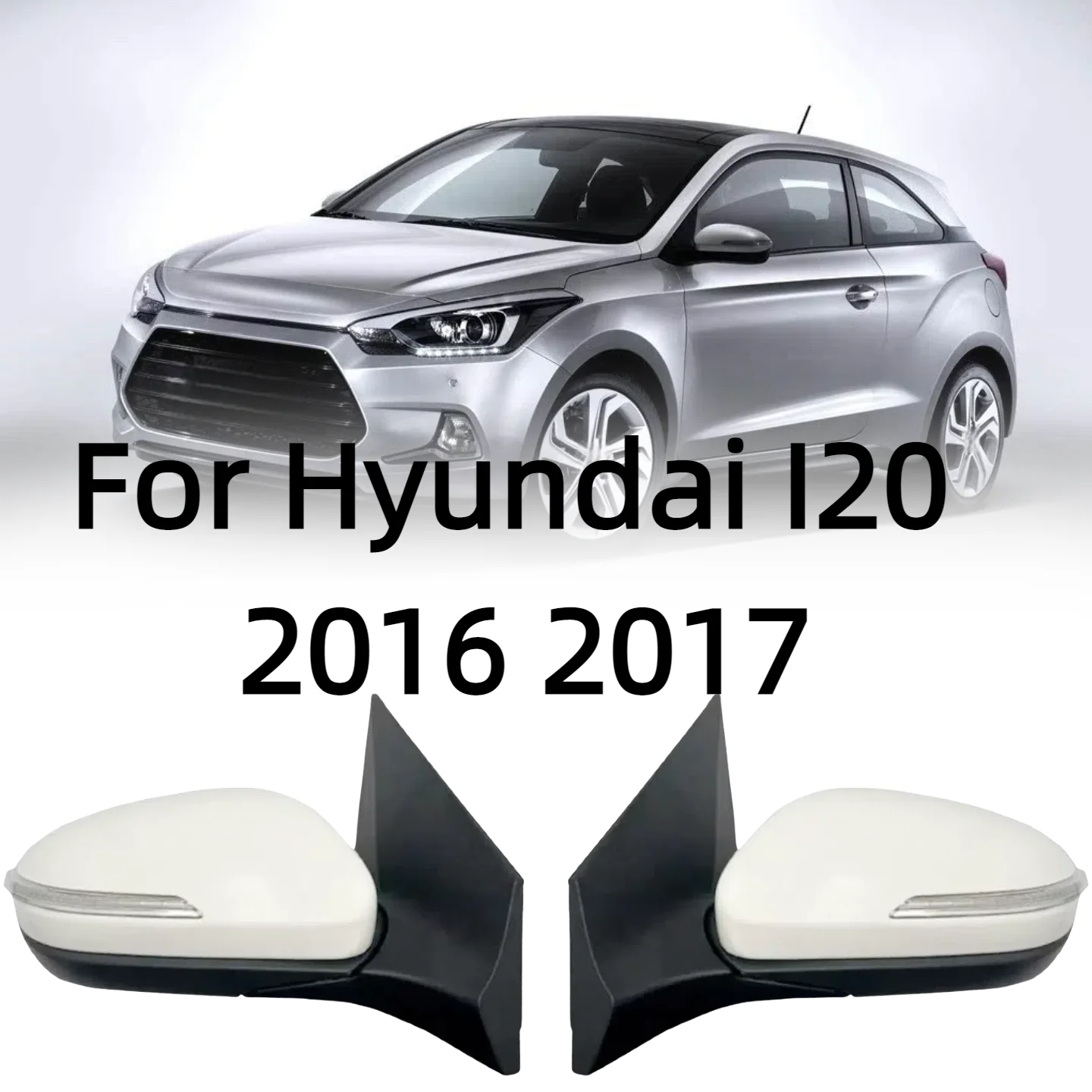Car Rearview Mirror Assembly For Hyundai I20 2016 2017 Auto Electric ...
