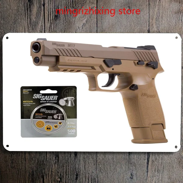 P320 Sig Sauer M17 Asp Air Gun Pistol .177 Cal Coyote Tan With 500 ...