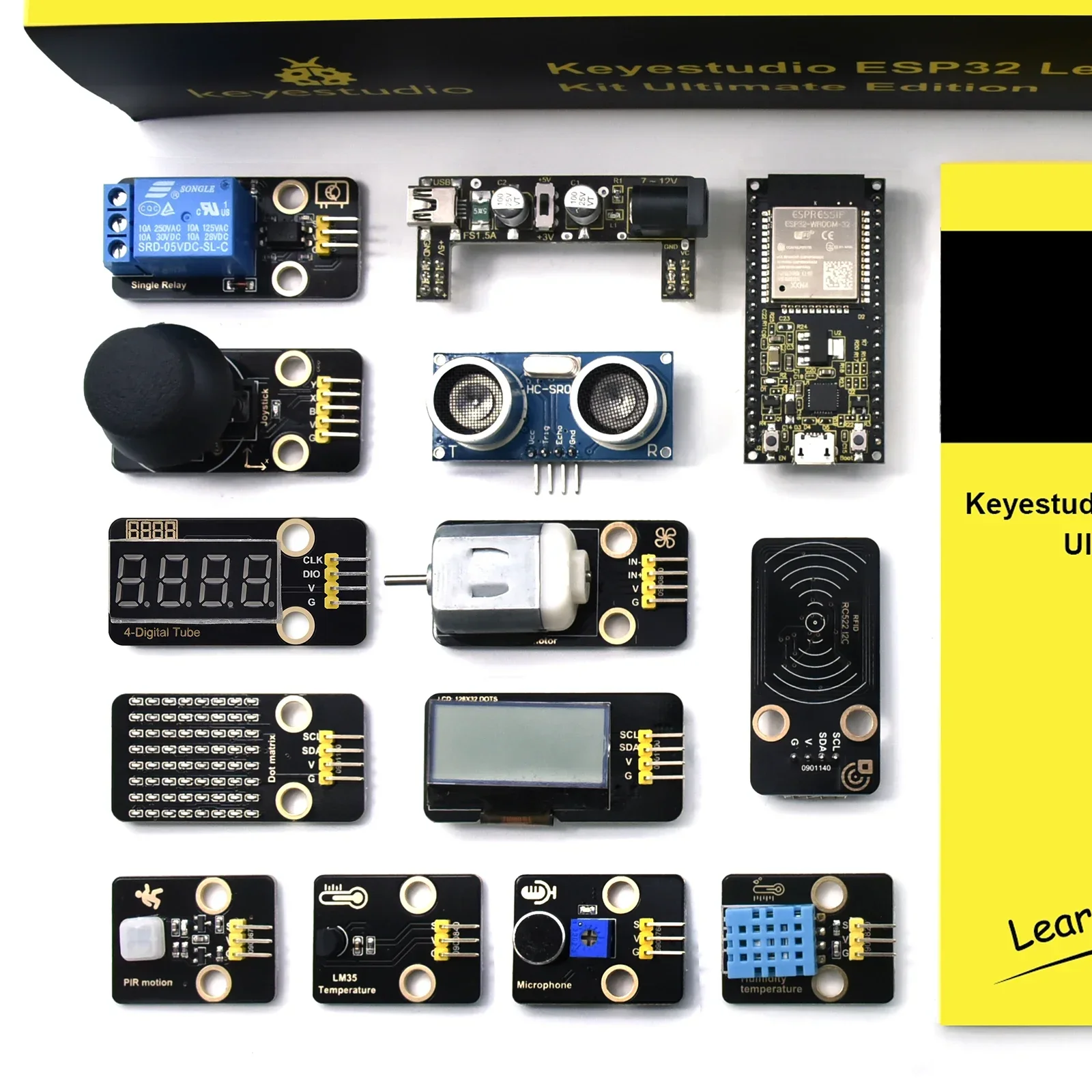 KEYESTUDIO ESP32 Ultimate Learning Kit with 35+ Sensors for Arduino & Python Programming : Gearbest