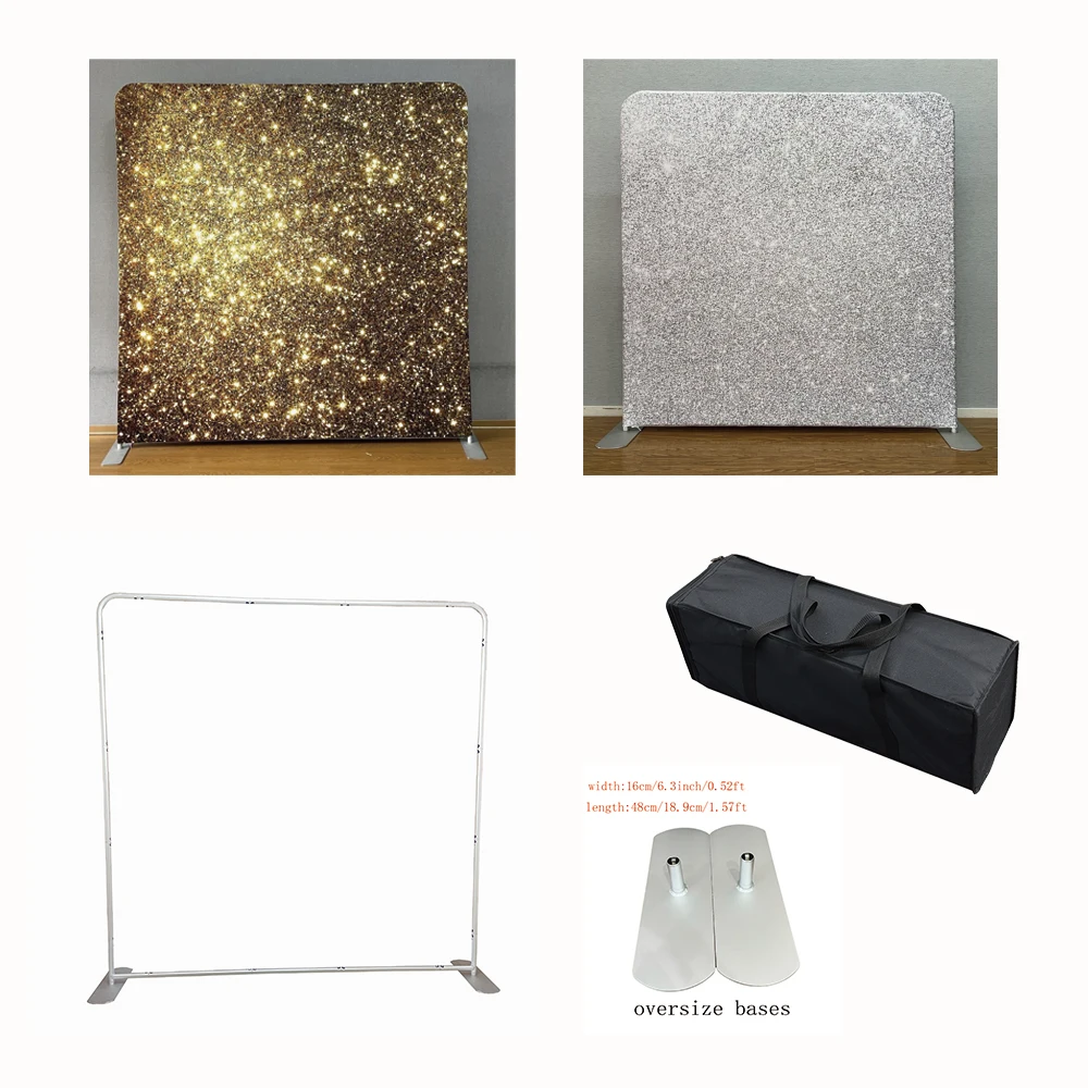 1 Stand/frame With Gold/silver Glitter Background Double Sided Pillow ...