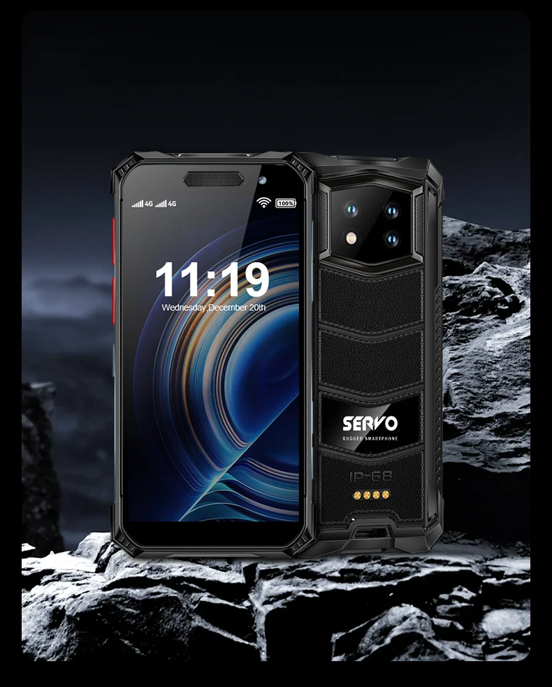 Free Gift! SERVO KING7000 IP68 Rugged 4G Small Smartphone 3.5-inch ...