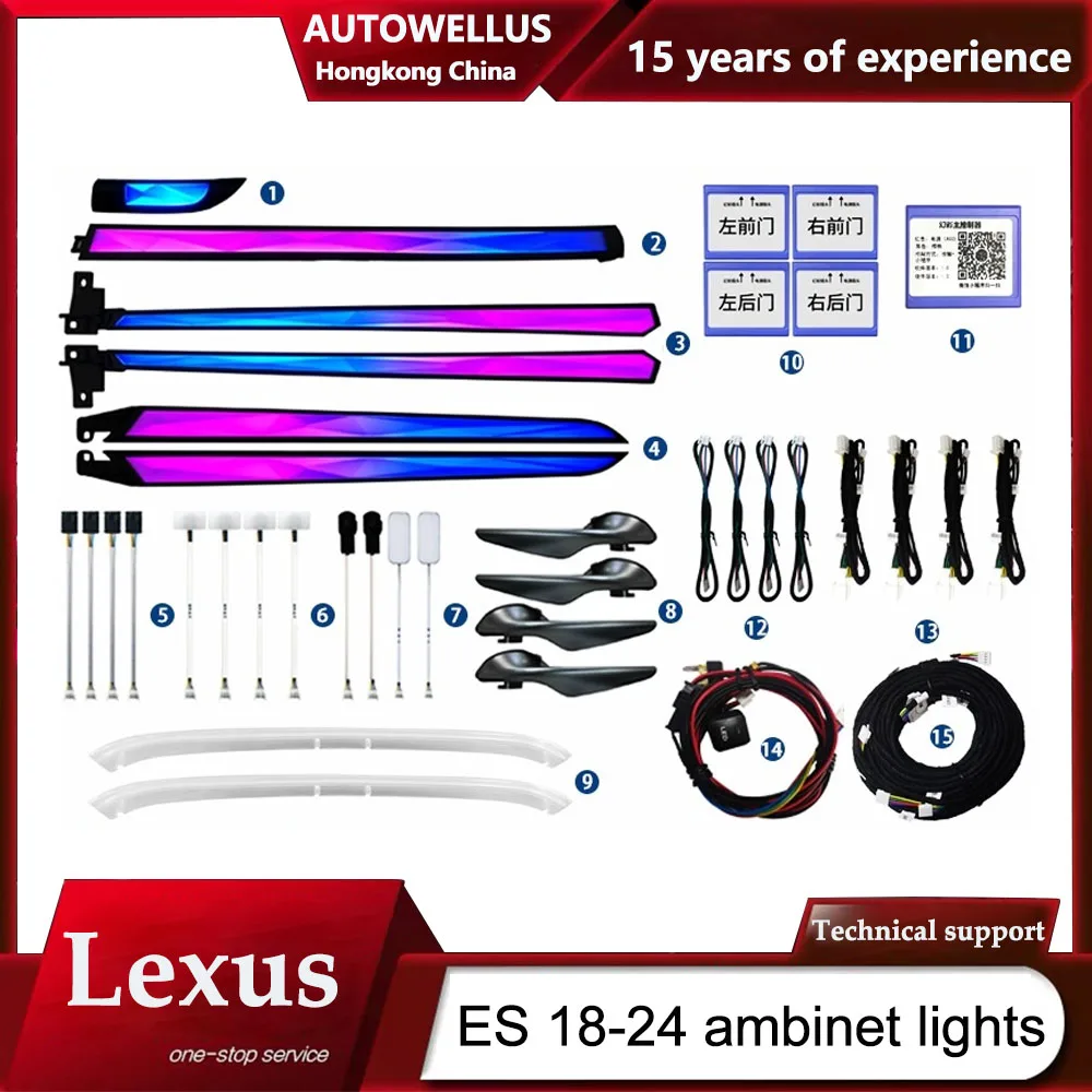 64-colour-For-Lexus-ES-18-24-Crystal-Symphony-Ambient-light-Decorate ...