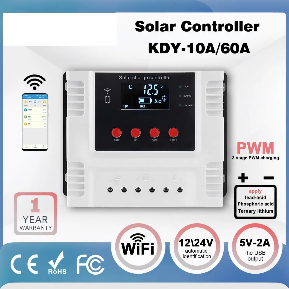 Smart-Solar-Charge-Controller-with-WiFi-App-Control-for-12V-24V-48V-10A ...