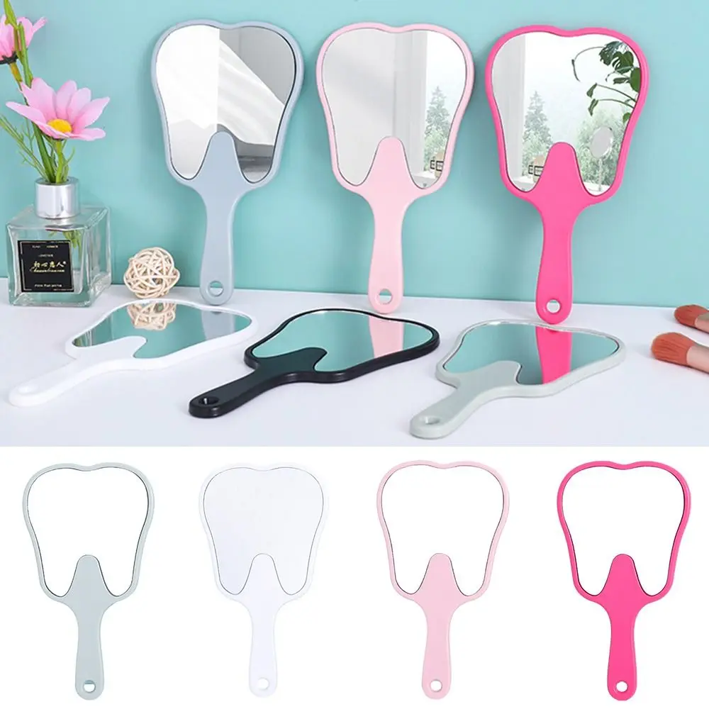Tooth-Shaped-Handheld-Mirror-Cute-Makeup-Mirror-Hand-Held-Dental ...