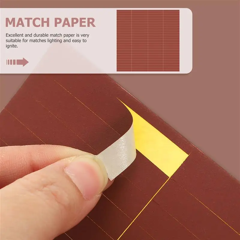 2-Sets-Adhesive-Matches-Flame-Paper-Matchstick-Striker-Match-Stickers ...