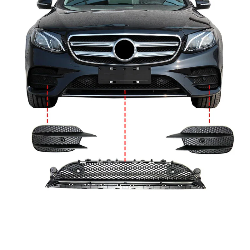Lower Front Left/ Right Bumper Grill A2138856700 For Mercedes Benz E ...