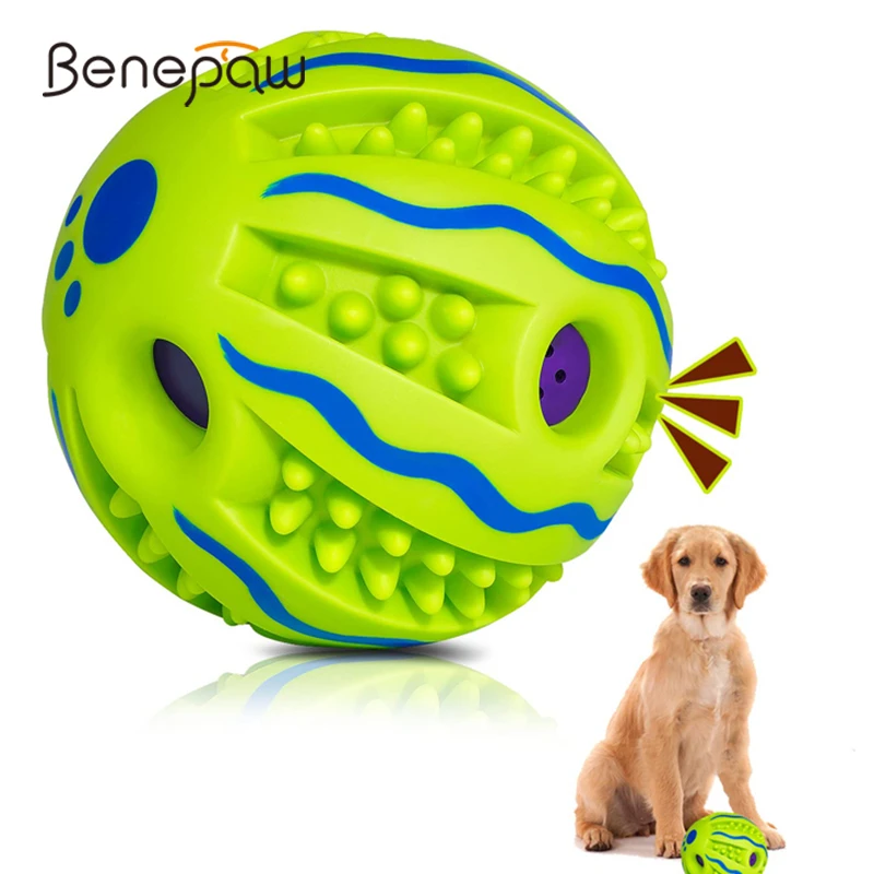 Benepaw Wobble Tough Dog Ball For Large Medium Small Dogs Chew ...