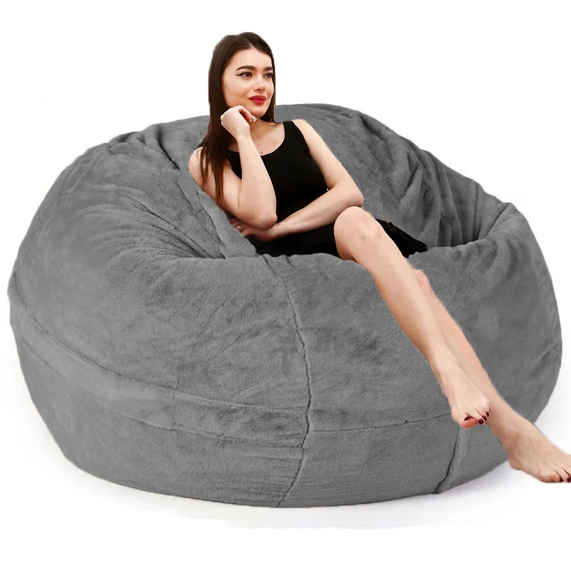 Dropshipping-pouf-puff-gigante-6ft-fur-Beanbag-Cover-Soft-Big-Round ...