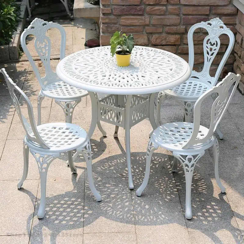Courtyard-Table-And-Chair-Outdoor-Dining-Table-Dining-Chair-Metal ...