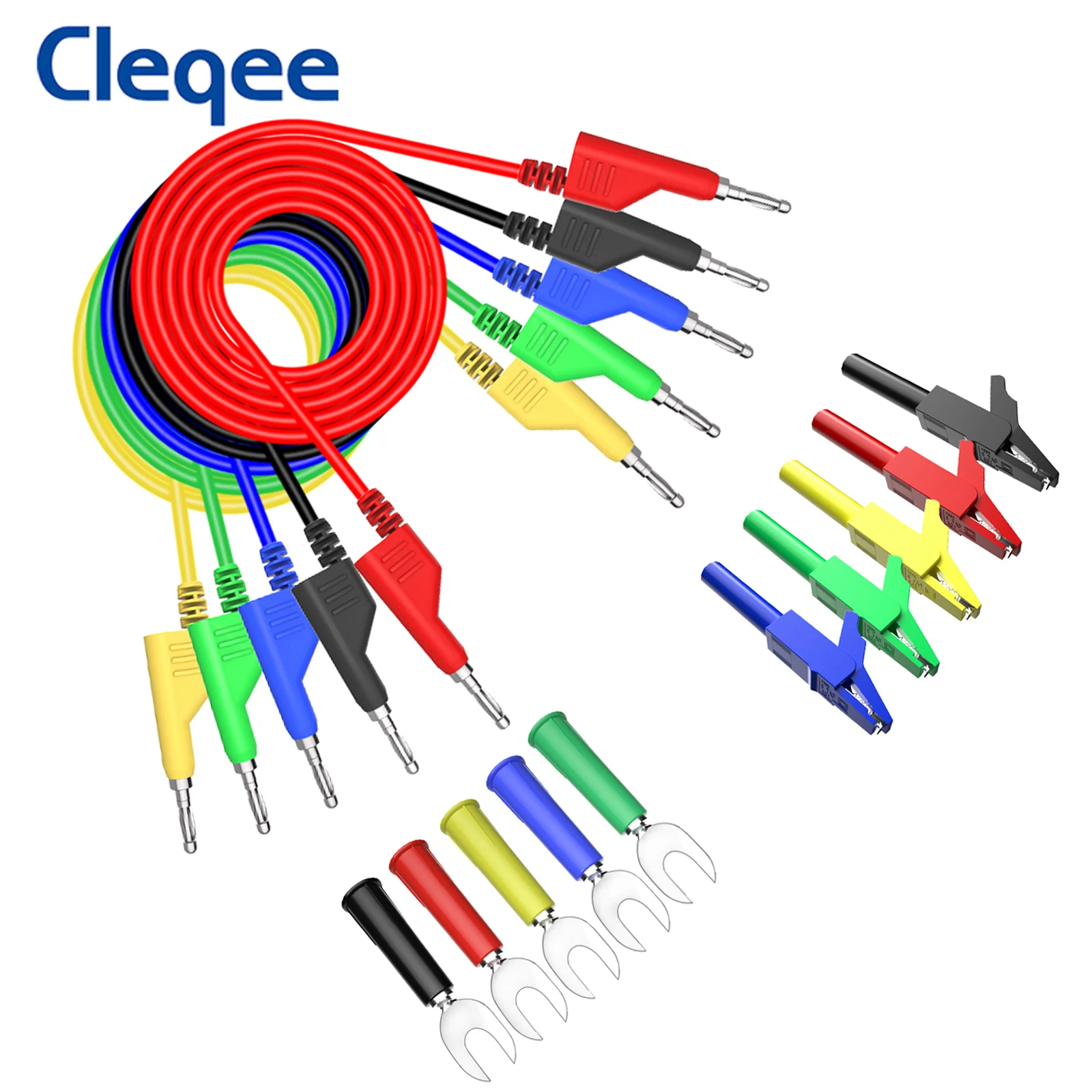 Cleqee P1036a 4mm Banana To Banana Plug Multimeter Test Lead Kit Pvc ...