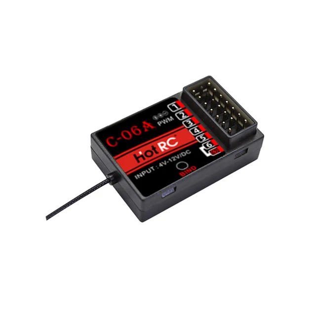 HOTRC DS-600 6CH 2.4GHz Radio System Transmitter Remote Controller with ...