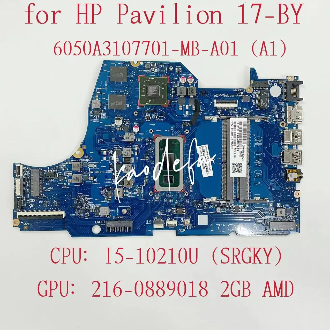 6050A3107701-MB-A01-Mainboard-for-HP-Pavilion-17-BY-Laptop-Motherboard ...